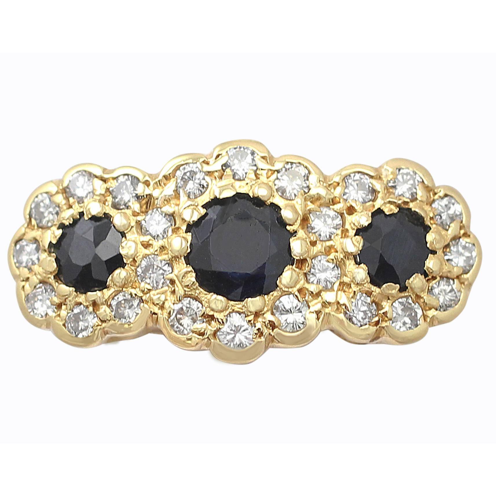 PHILIP PAVAL Gold Pearl Sapphire Ring at 1stdibs