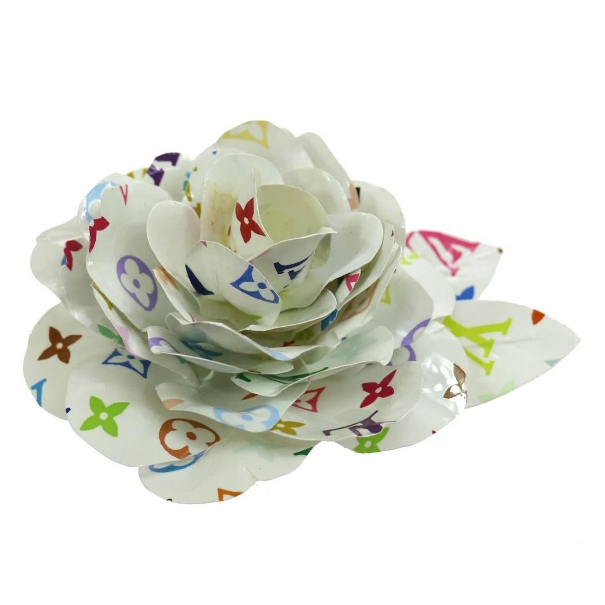 Louis Vuitton Monogram Multi Color Flower Brooch in Box at 1stDibs