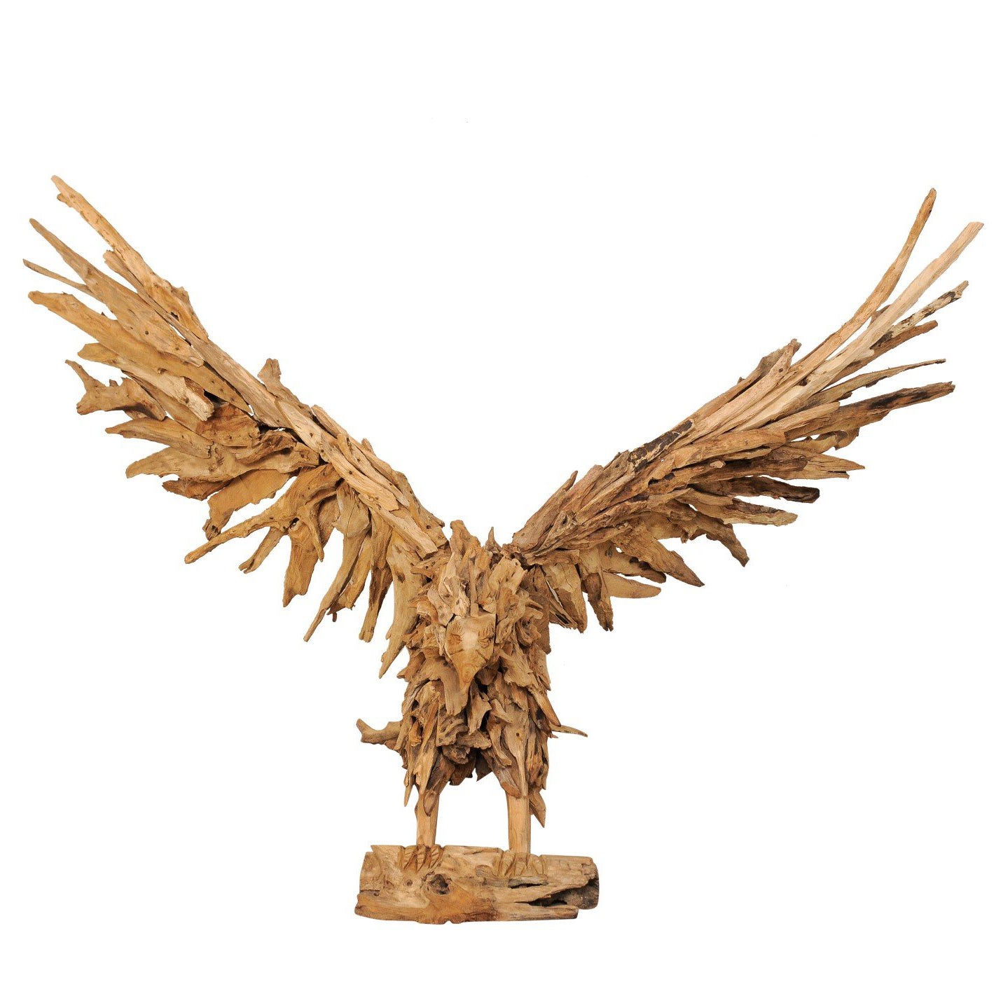 Large and Unusual Chinese Bamboo and Wood Eagle Sculpture For Sale at ...