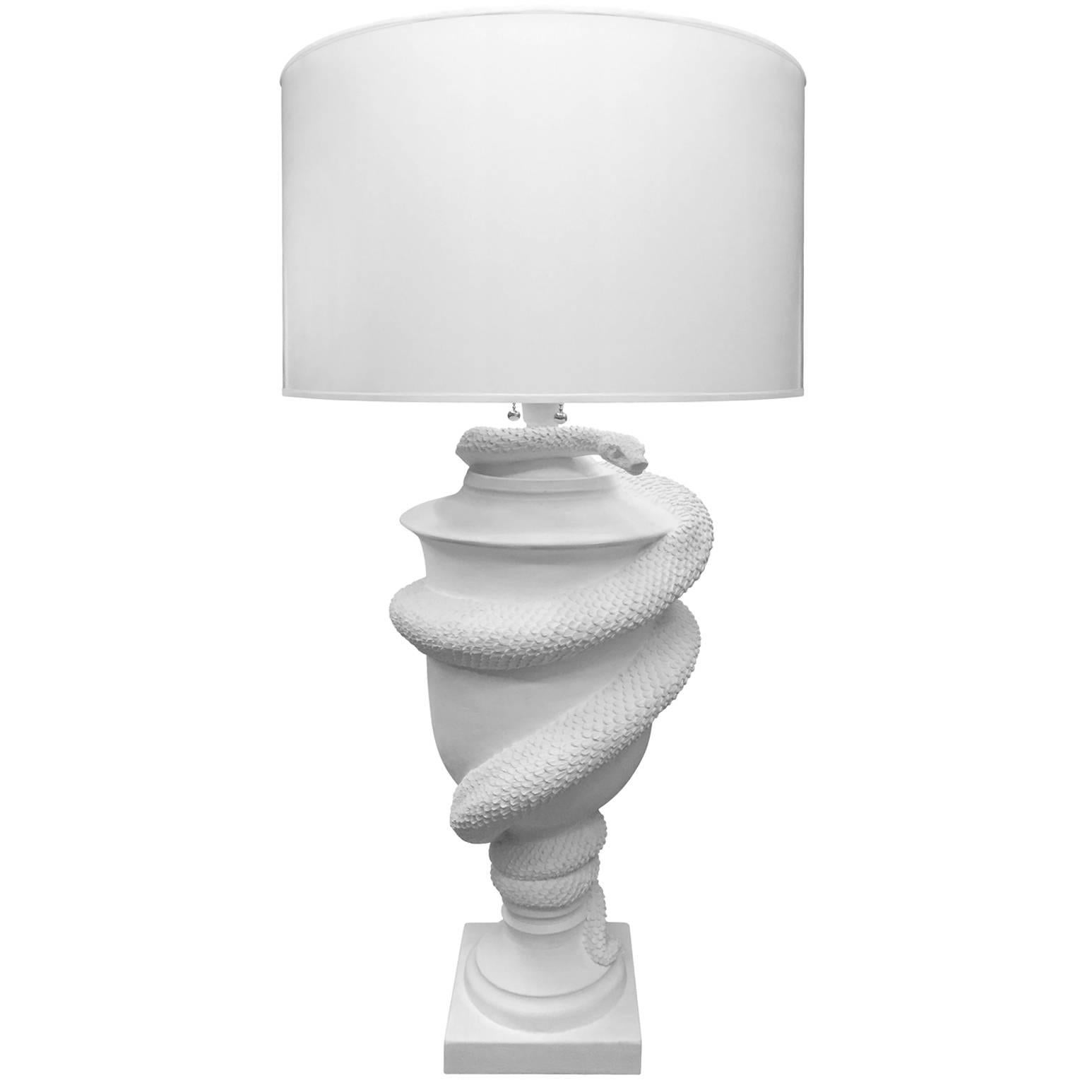 Flair Exclusive Grande Serpent Urn Table Lamp Handcrafted by George ...