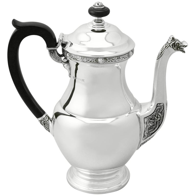 Antique English Sterling Silver Coffee Pot by James Dixon and Sons ...
