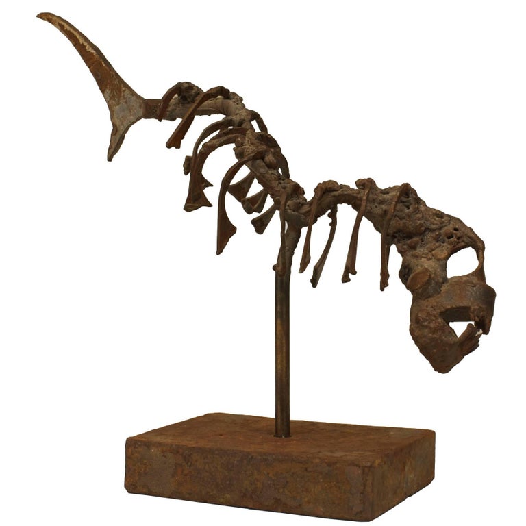Bronze Patinaed Viper Fish Skeleton For Sale at 1stDibs