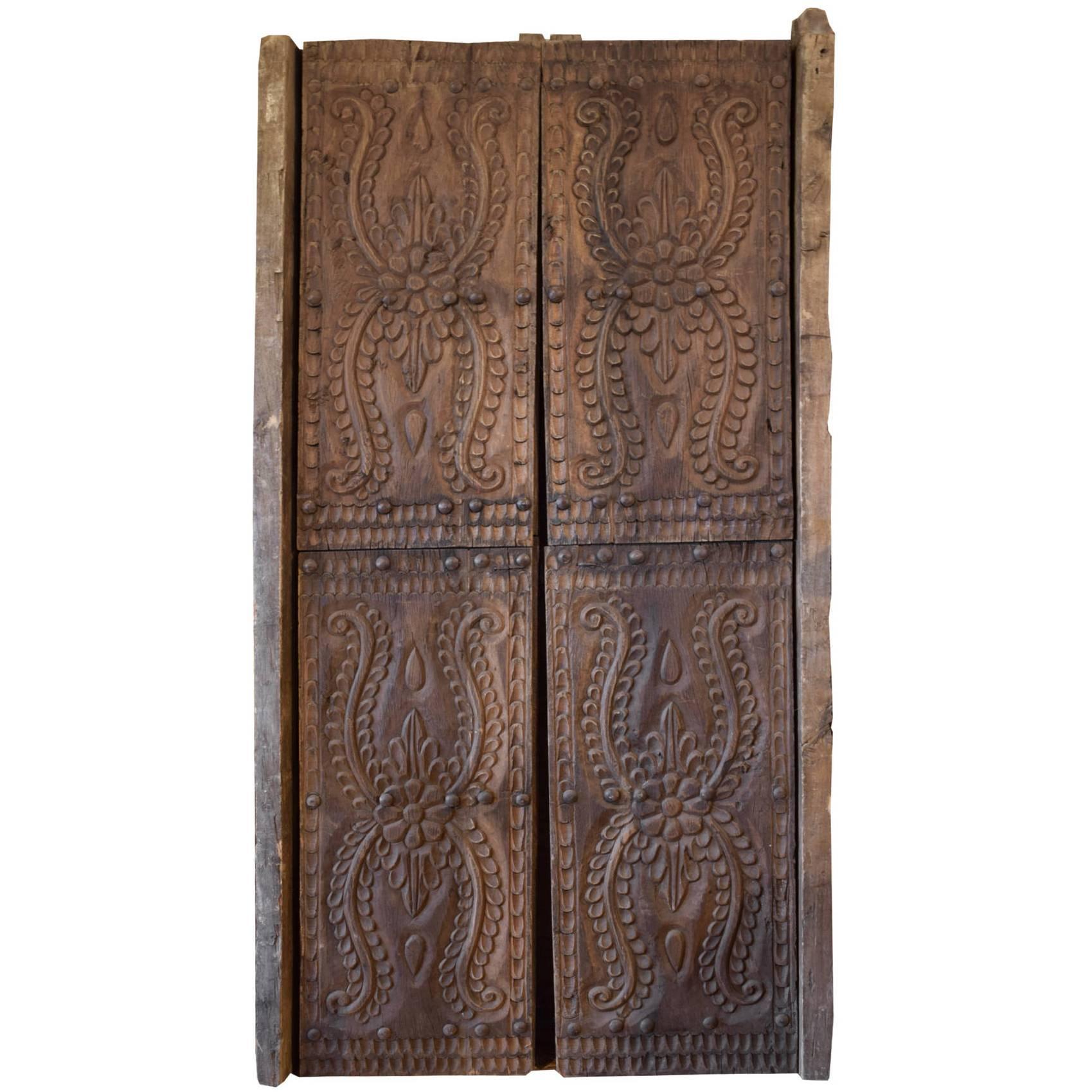 Pair of Heavily Carved Doors from Peru at 1stDibs