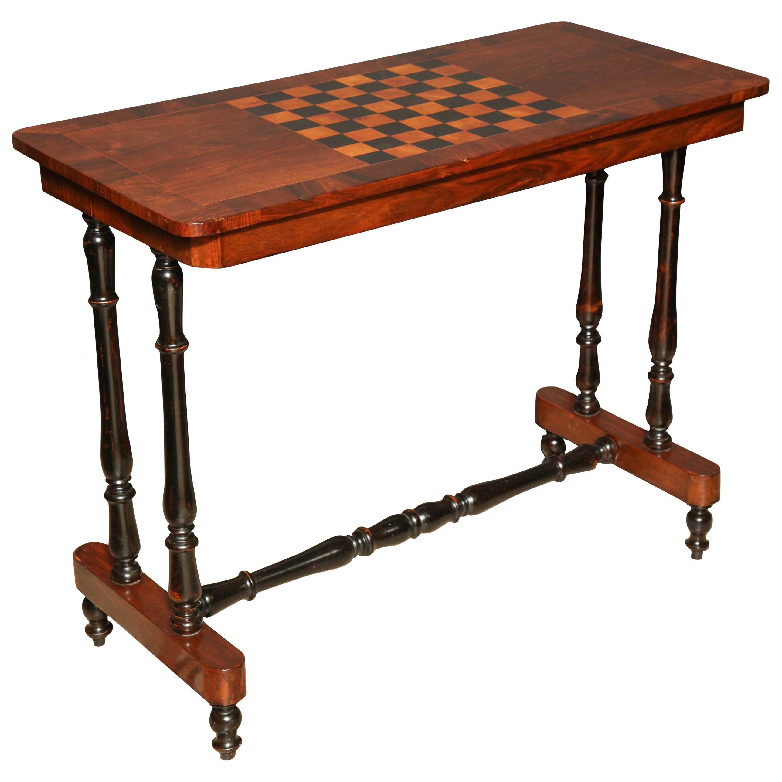 Regency Rosewood Trestle End or Game Table at 1stDibs