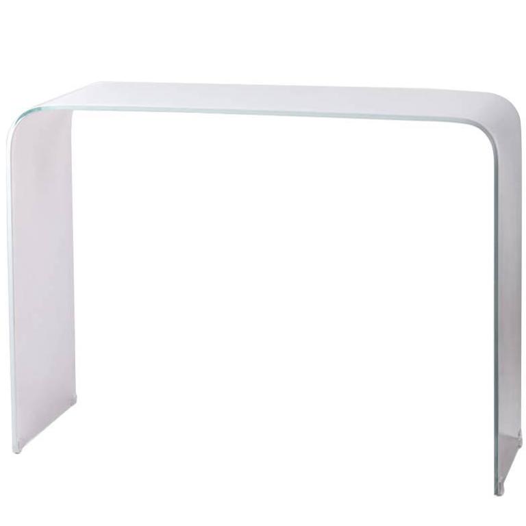 Opaque White Waterfall Glass Console at 1stDibs | white waterfall ...