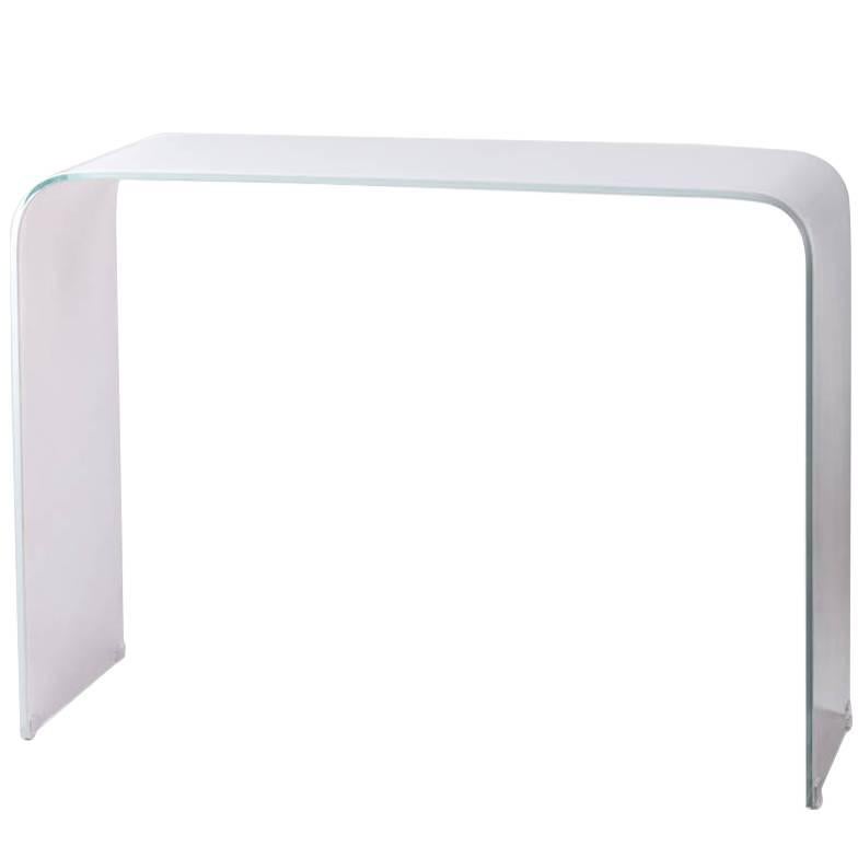 Opaque White Waterfall Glass Console at 1stDibs | white waterfall ...