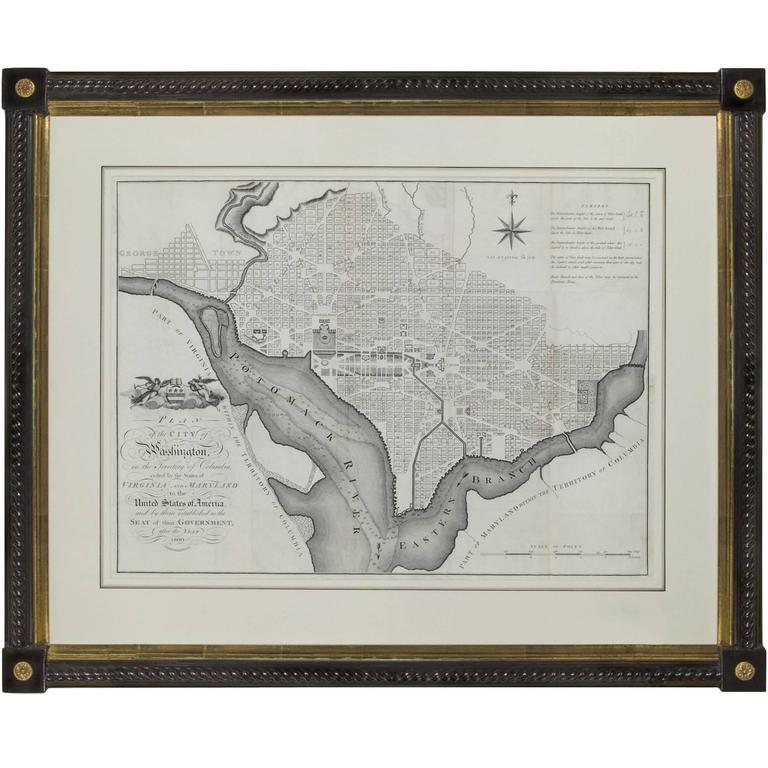 Washington D.C. Map, 1795 For Sale at 1stDibs