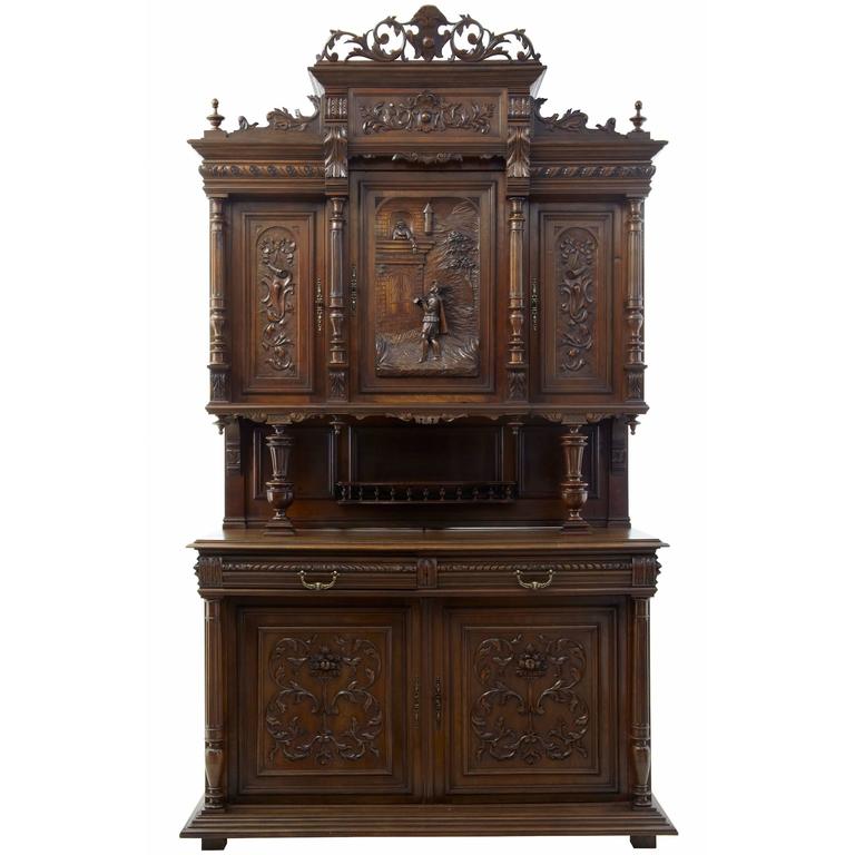 19th Century Flemish Carved Walnut Buffet Dresser at 1stDibs | 19th ...