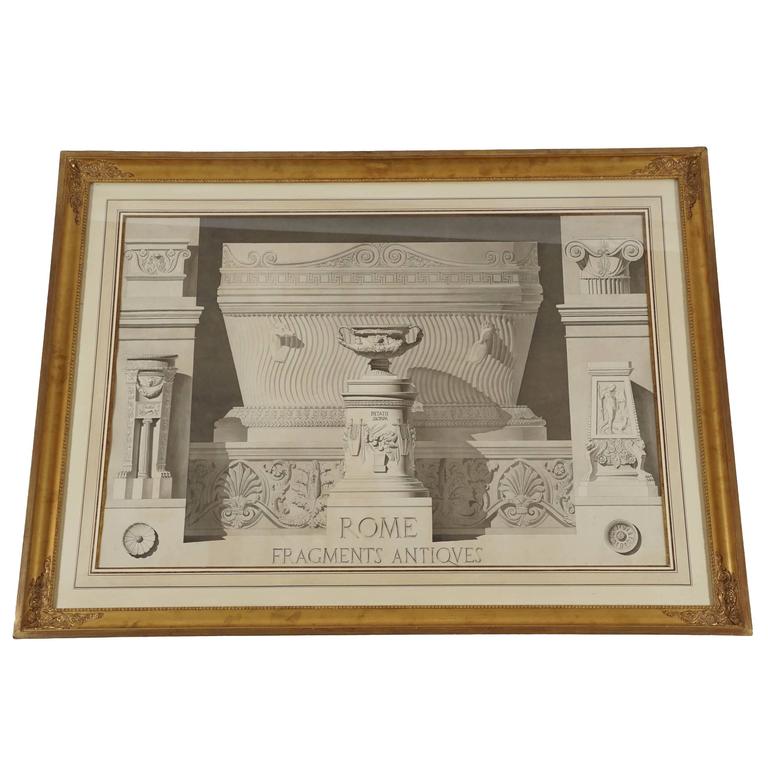 French Neoclassical Ink Drawing, Gabriel-Auguste Ancelet, circa 1855 ...