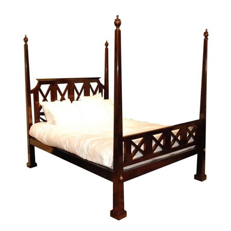 Pair of Early 20th Century Brass double Bed For Sale at 1stDibs