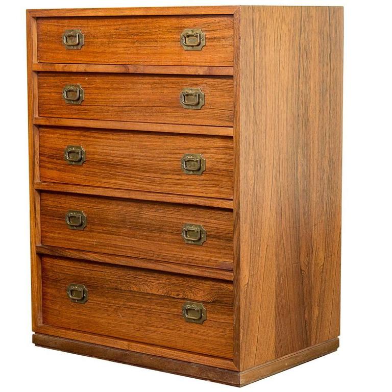 Small Danish Modern Rosewood Chest at 1stDibs