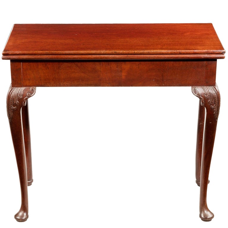 Chippendale Period Mahogany Card Table For Sale at 1stDibs