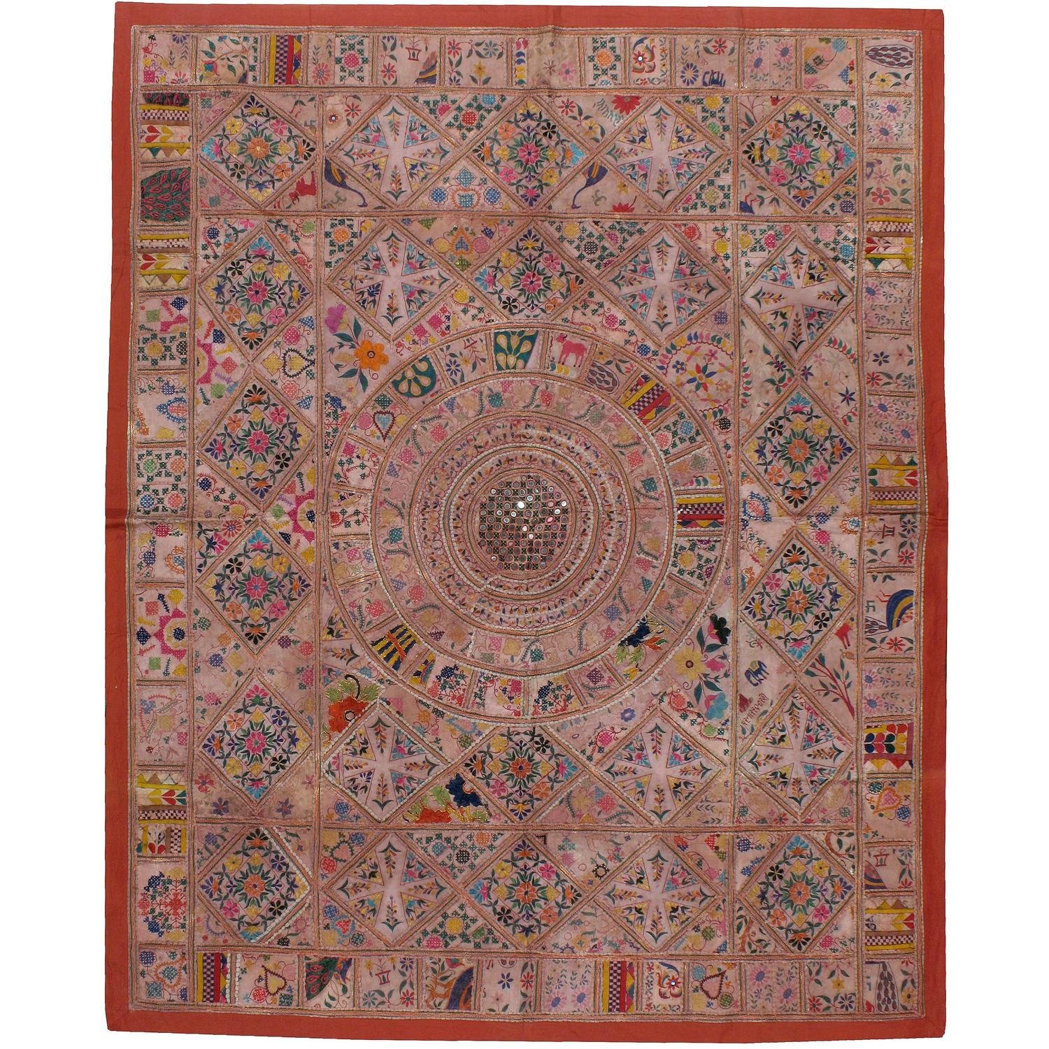 Vintage Indian Textile Rug at 1stdibs
