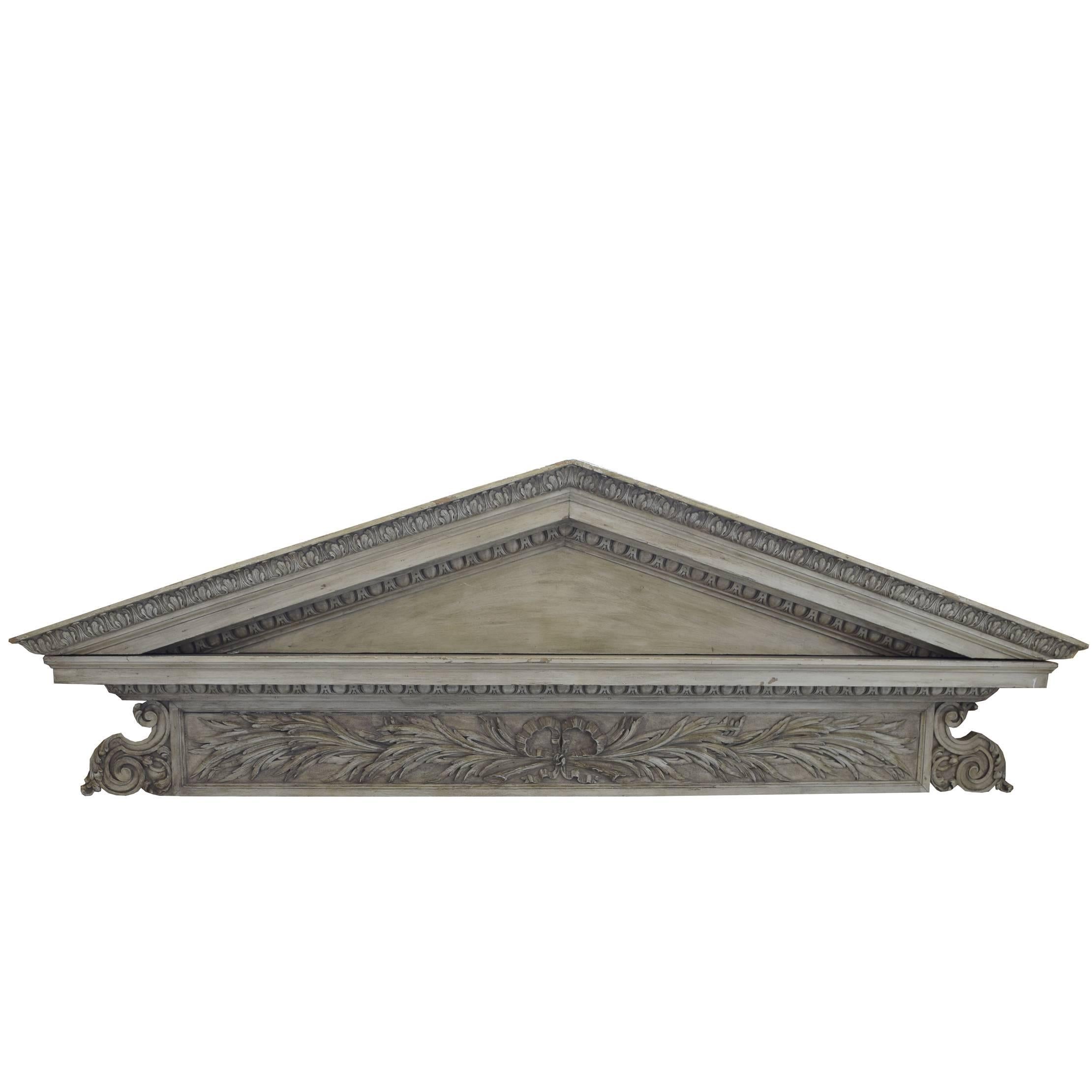 English Carved Wood Pediment at 1stDibs