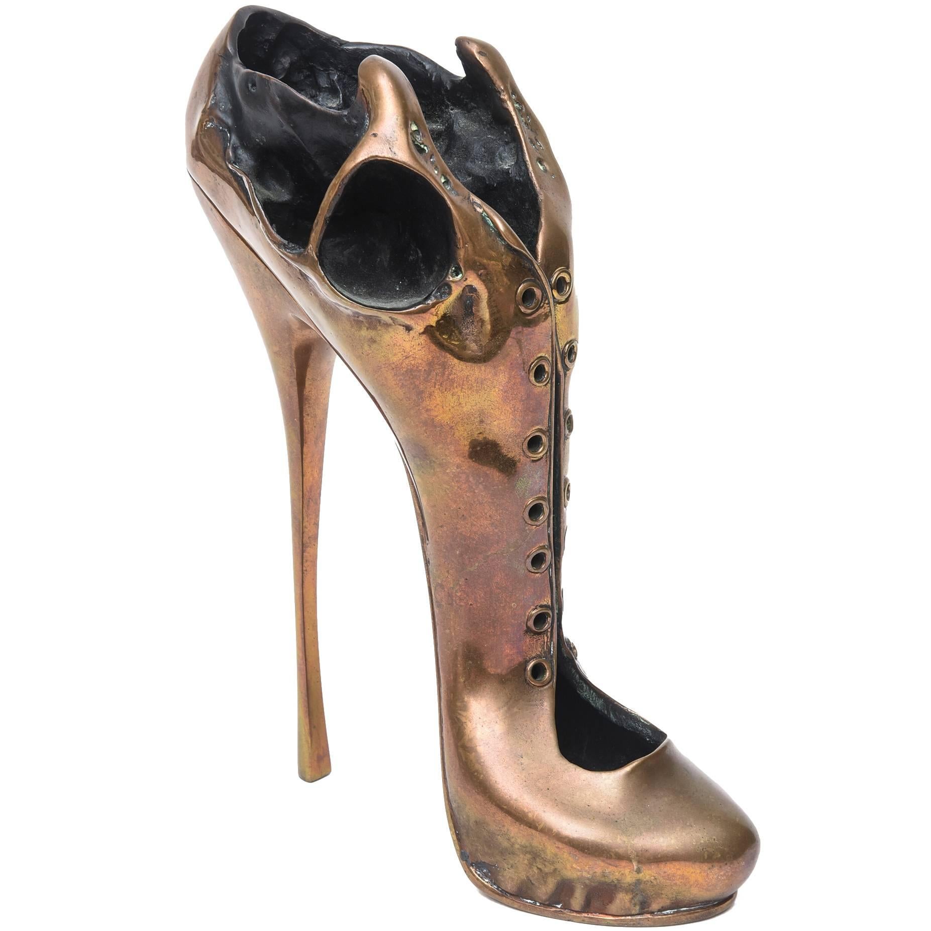 Signed Paul Wunderlich Bronze Skull Shoe Sculpture at 1stDibs | paul ...