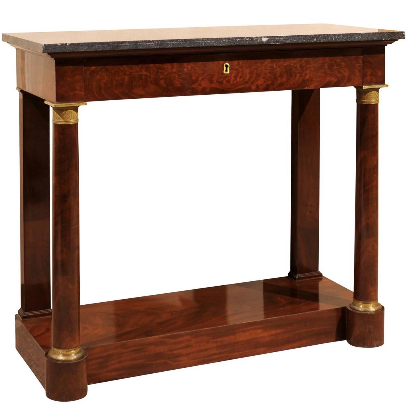 Period Empire Mahogany Console at 1stDibs