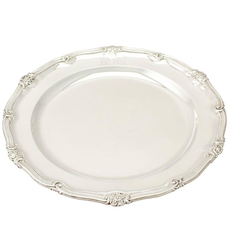 Sterling Silver Plate by Robert Garrard II - Antique Victorian at 1stDibs