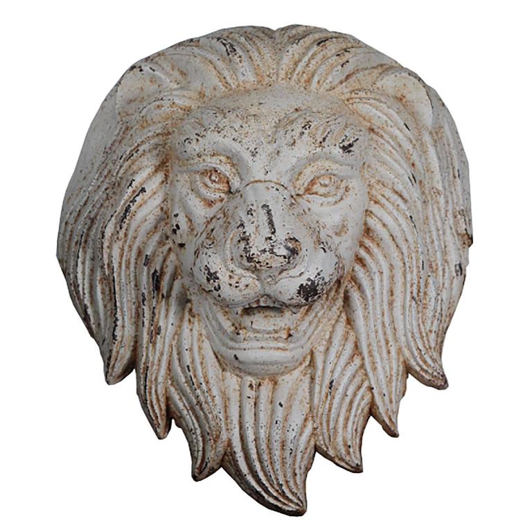 Late 19th c. Monumental Cast Iron Lion Wall Mount at 1stDibs