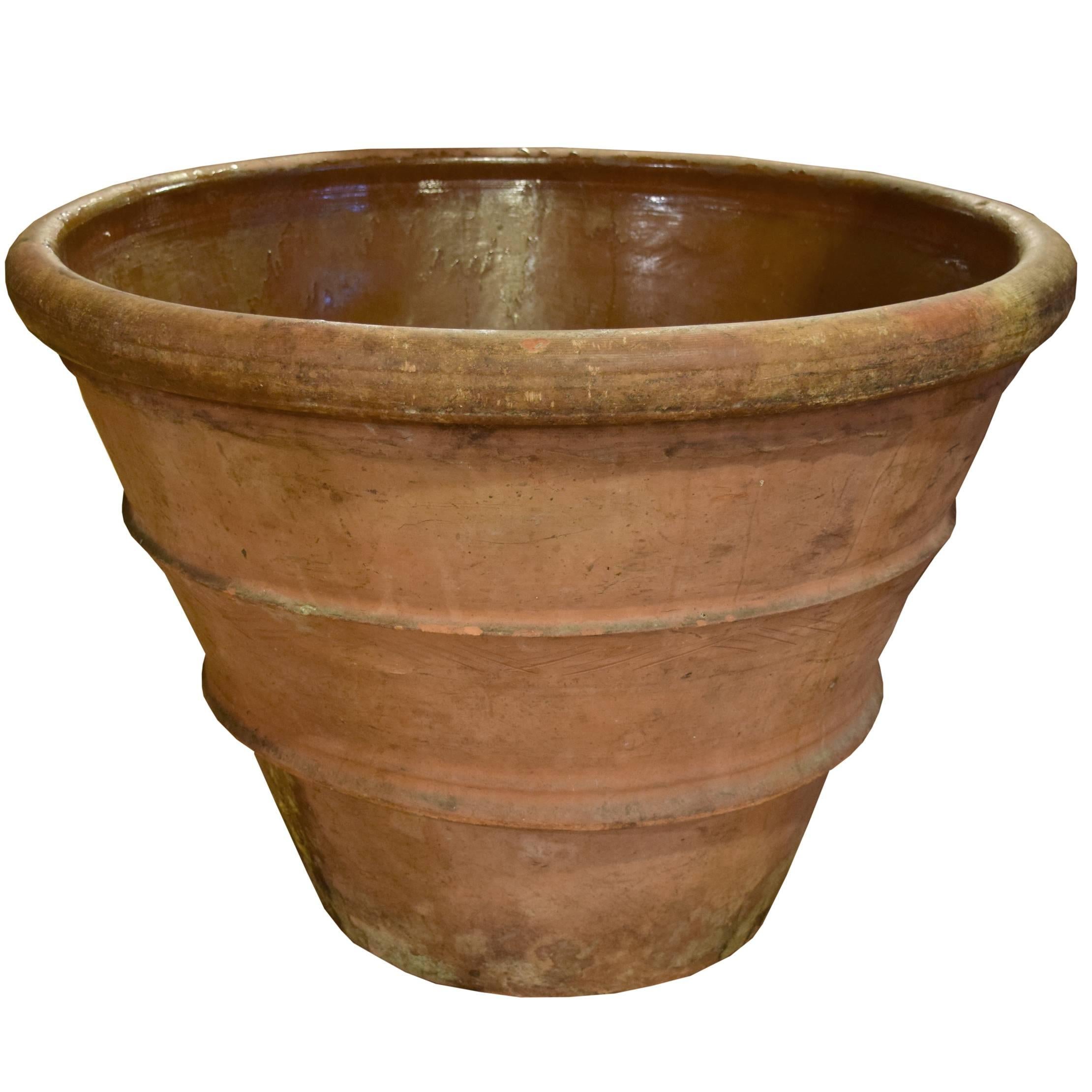 Large Italian Terra Cotta Pot at 1stDibs