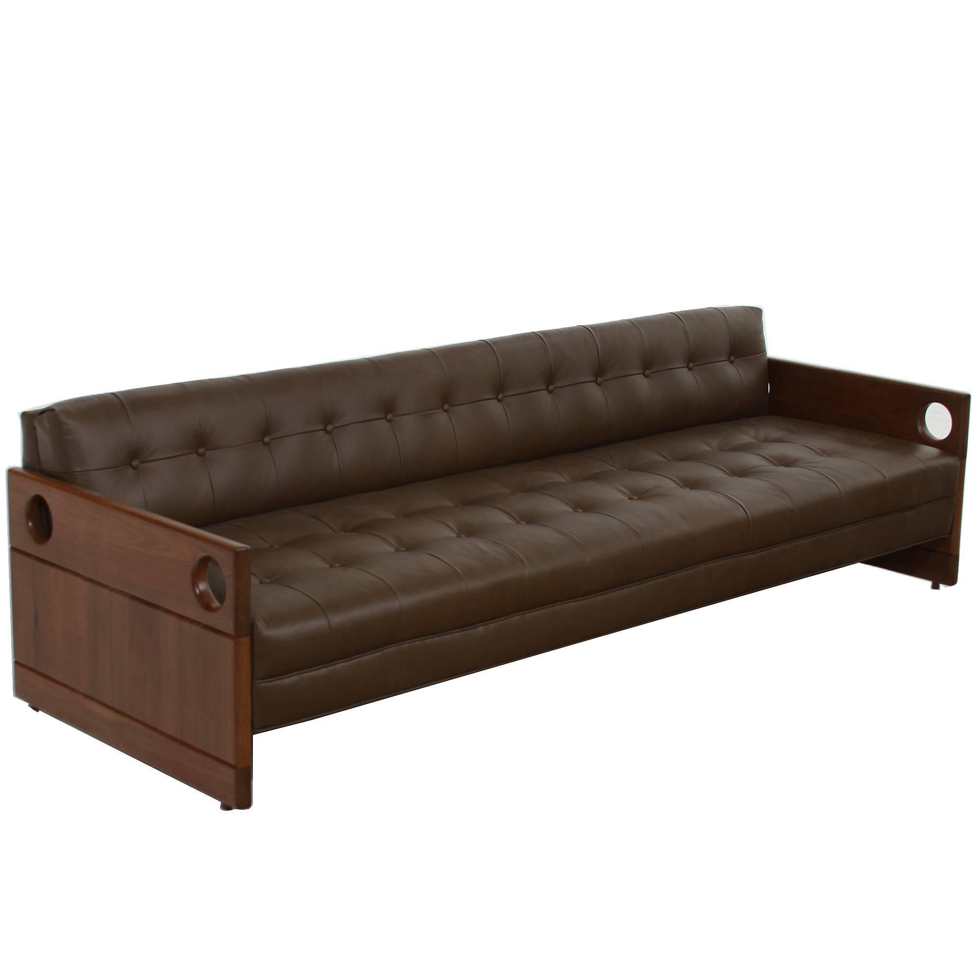 Cerejeira Wood "Cris" Sofa by Sergio Rodrigues at 1stDibs