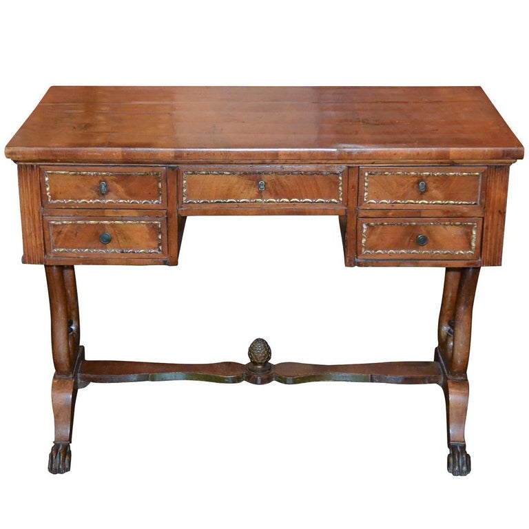 19th Century English Neoclassical Writing Desk For Sale at 1stDibs