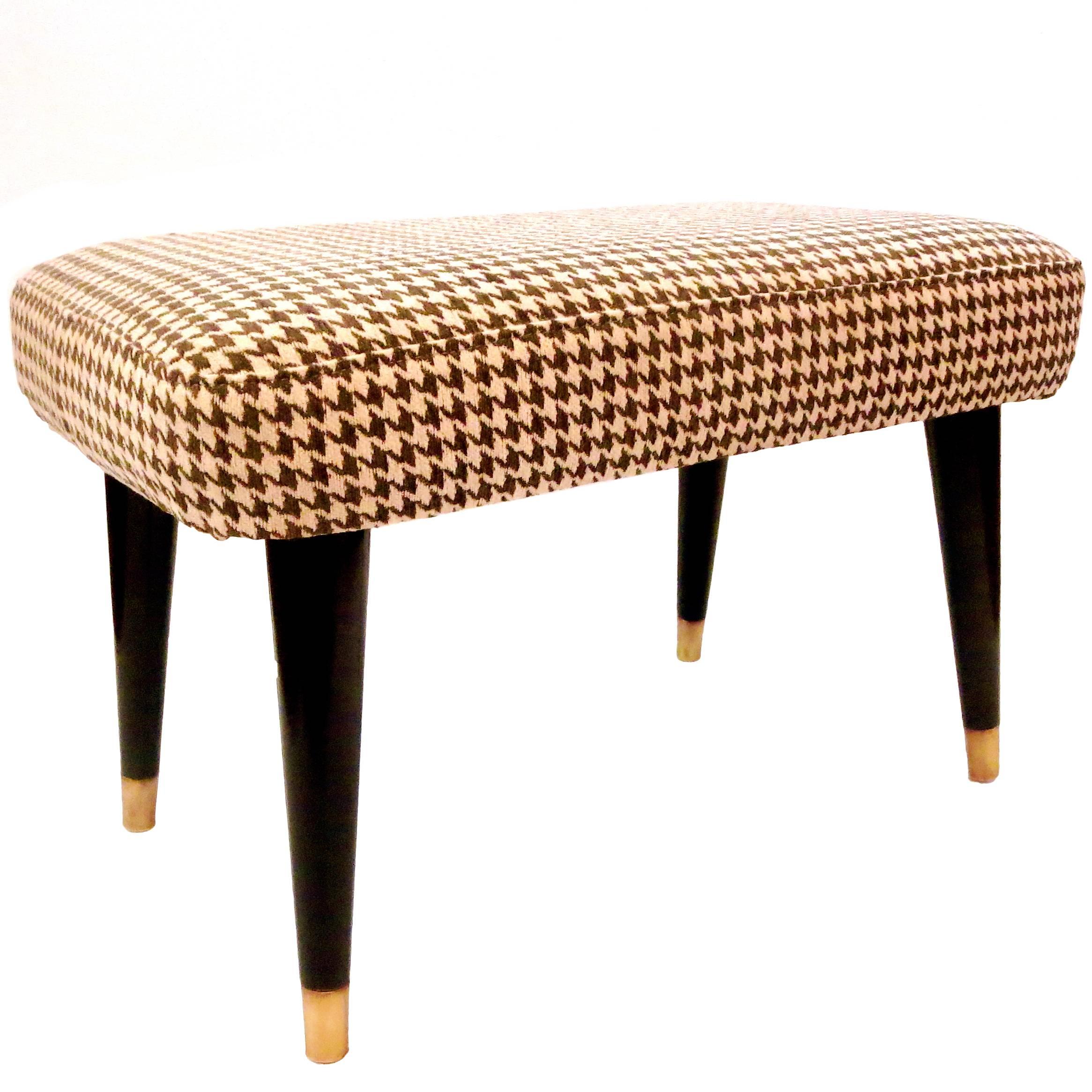 1950s Atomic Age American Modern Ottoman Footstool Upholstered in ...
