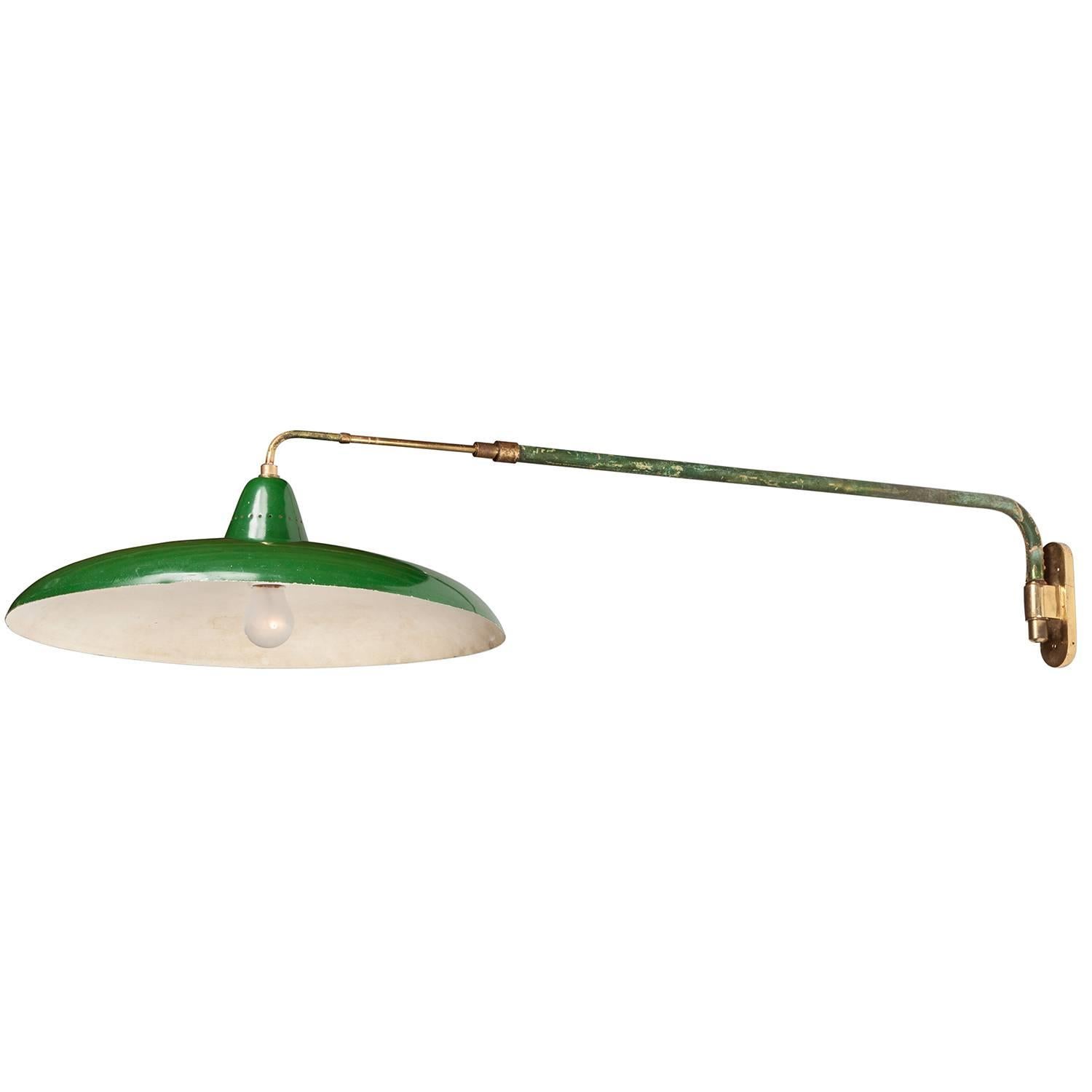Green Extension Arm Lamp at 1stDibs