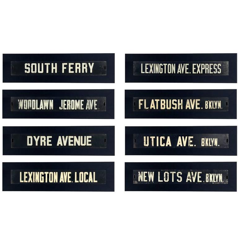 Selection of 1950s NYC Bus Signs at 1stDibs