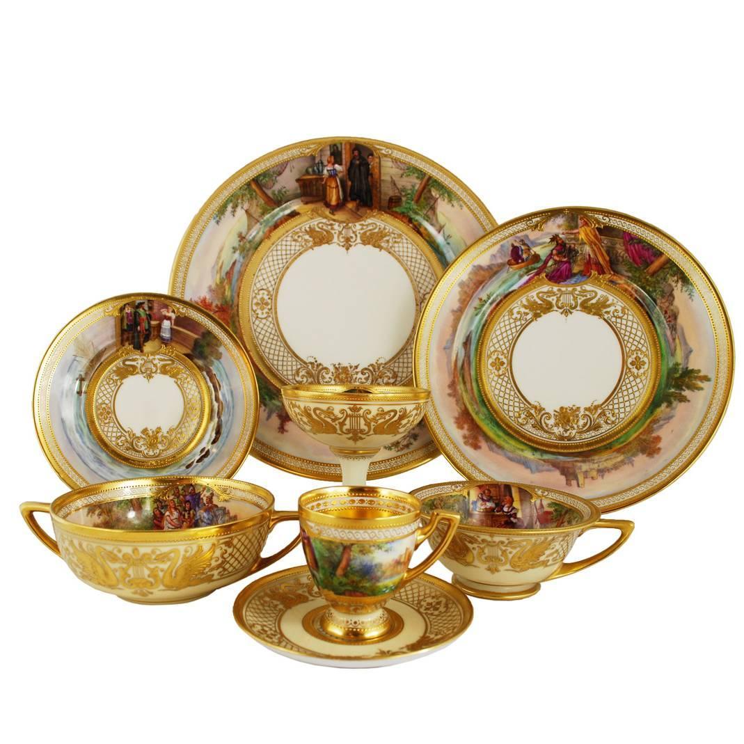 Important Dresden Ambrosius Lamm Opera Set, Vintage Dinner Service ...