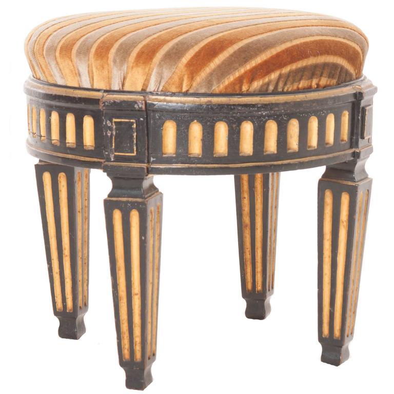 French 19th Century Painted Footstool at 1stDibs
