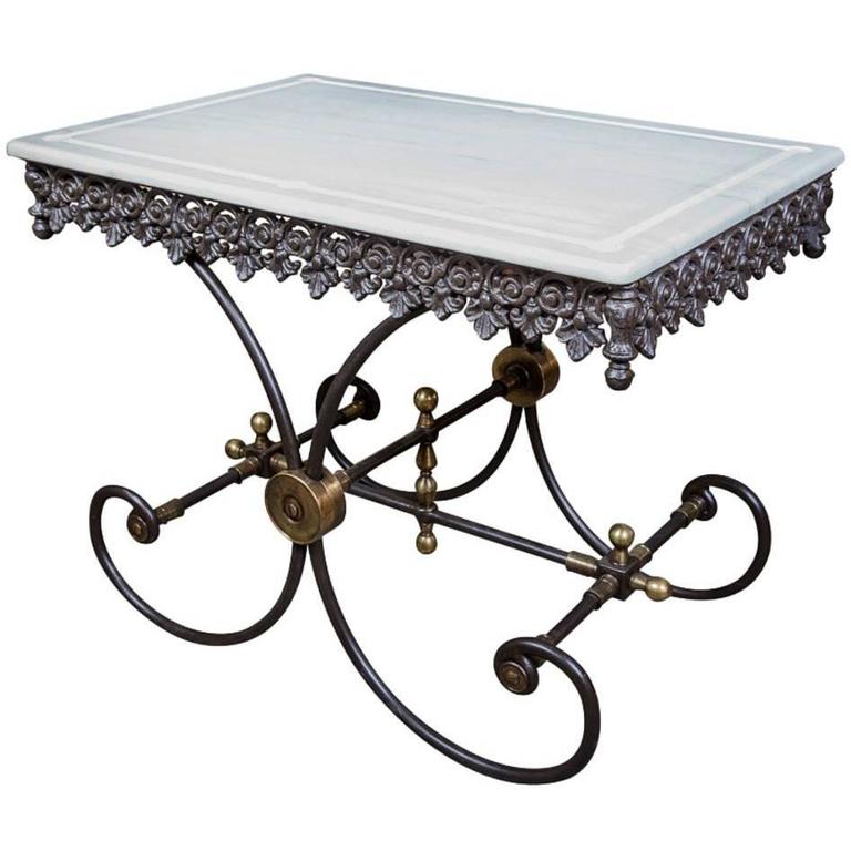 Small French Butcher/Pastry Table at 1stDibs