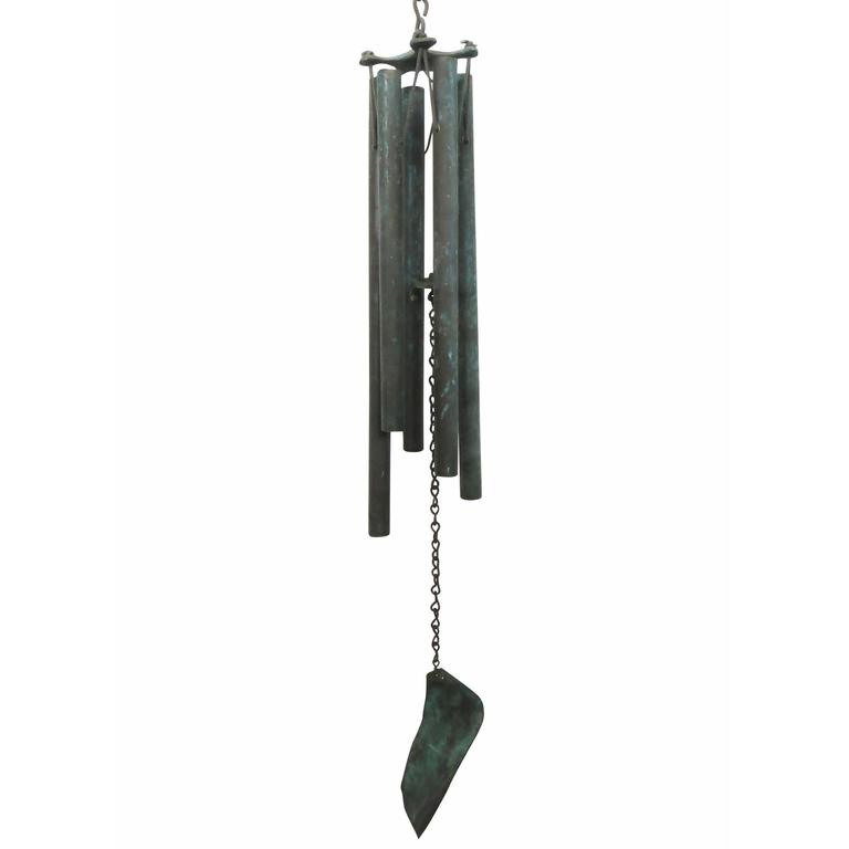 Bronze Modernist Wind Chimes by Walter Lamb at 1stDibs