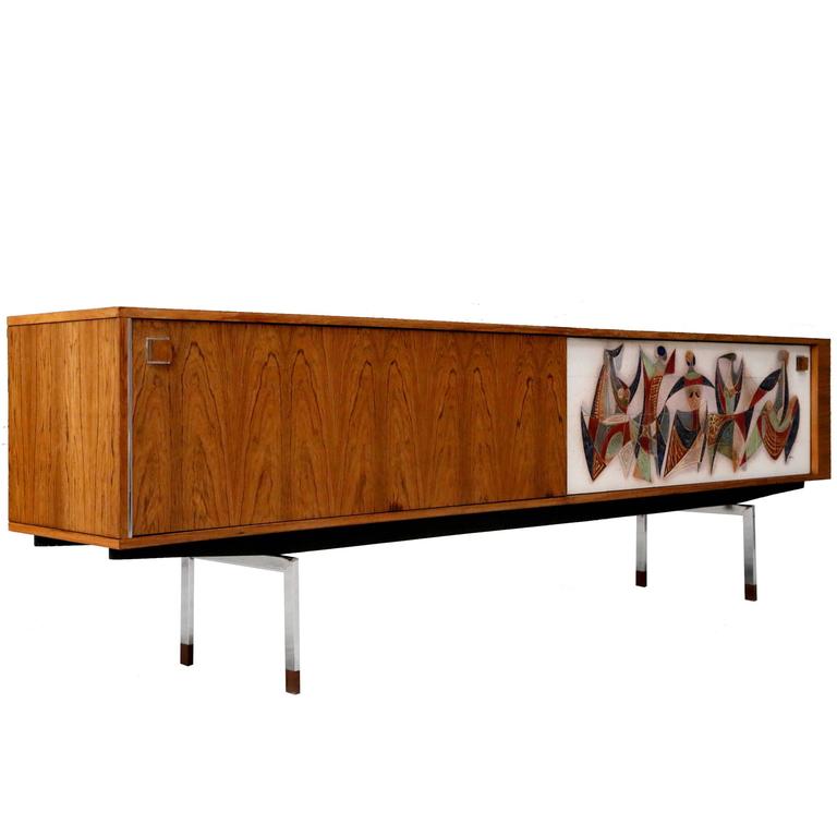Extra Long Modernist Sideboard by Architect Alfred Hendrickx for ...