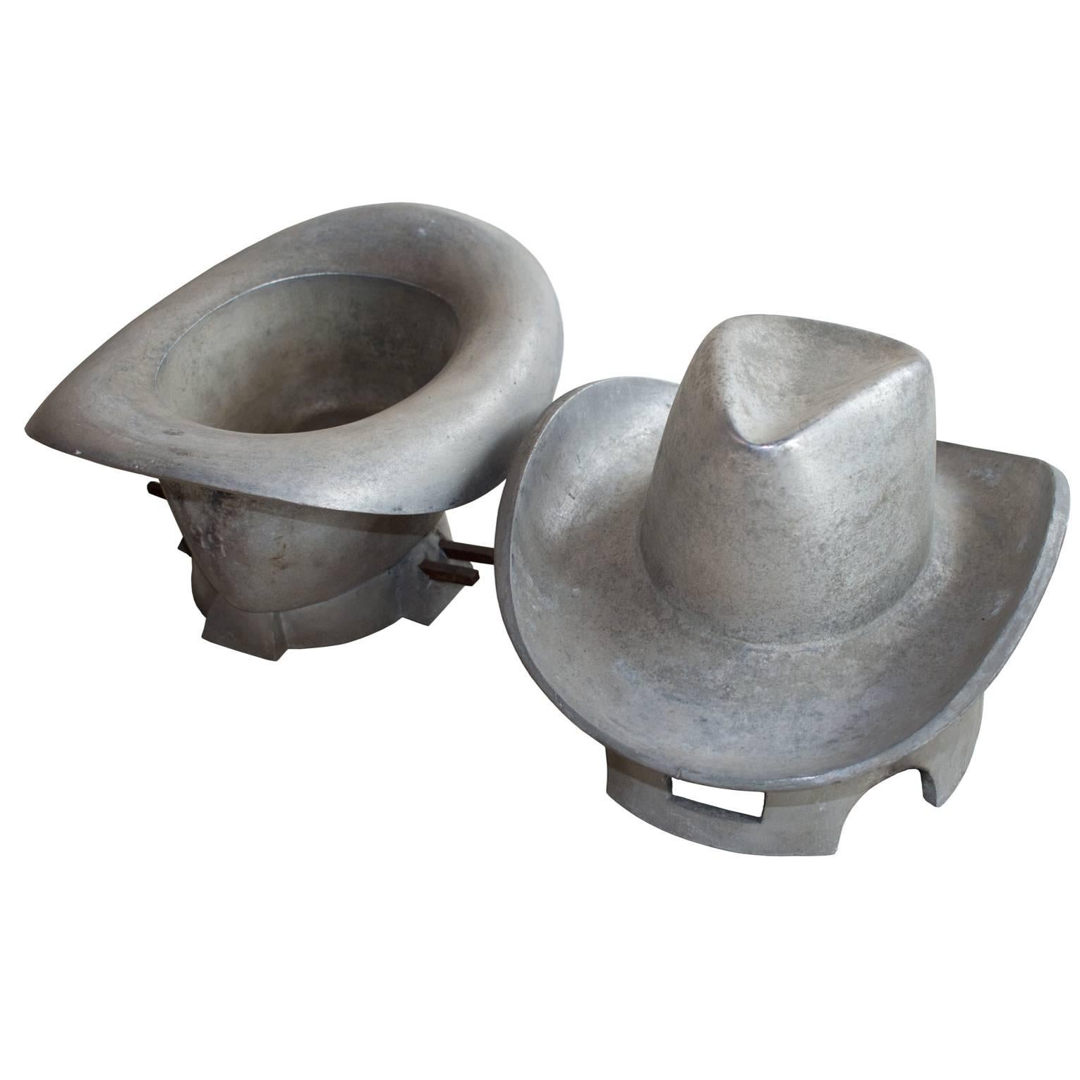 Vintage French and Belgian Metal Hat Mold at 1stDibs