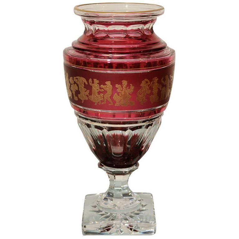 Val St. Lambert Crystal Vase at 1stdibs