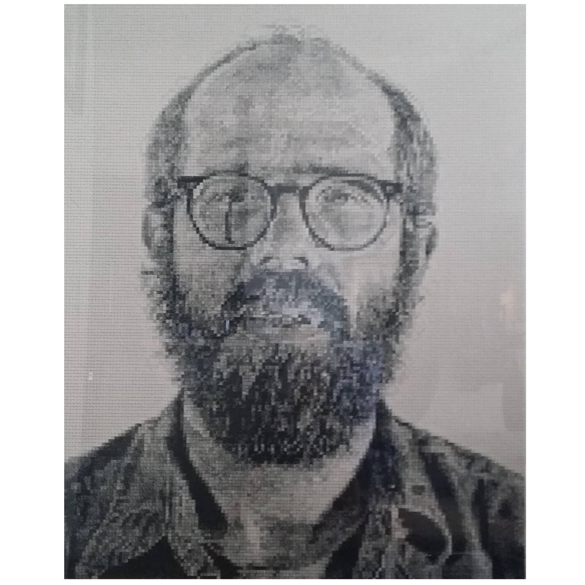 Chuck Close (American, B. 1940), "Self-Portrait," 1977, Etching, Signed ...