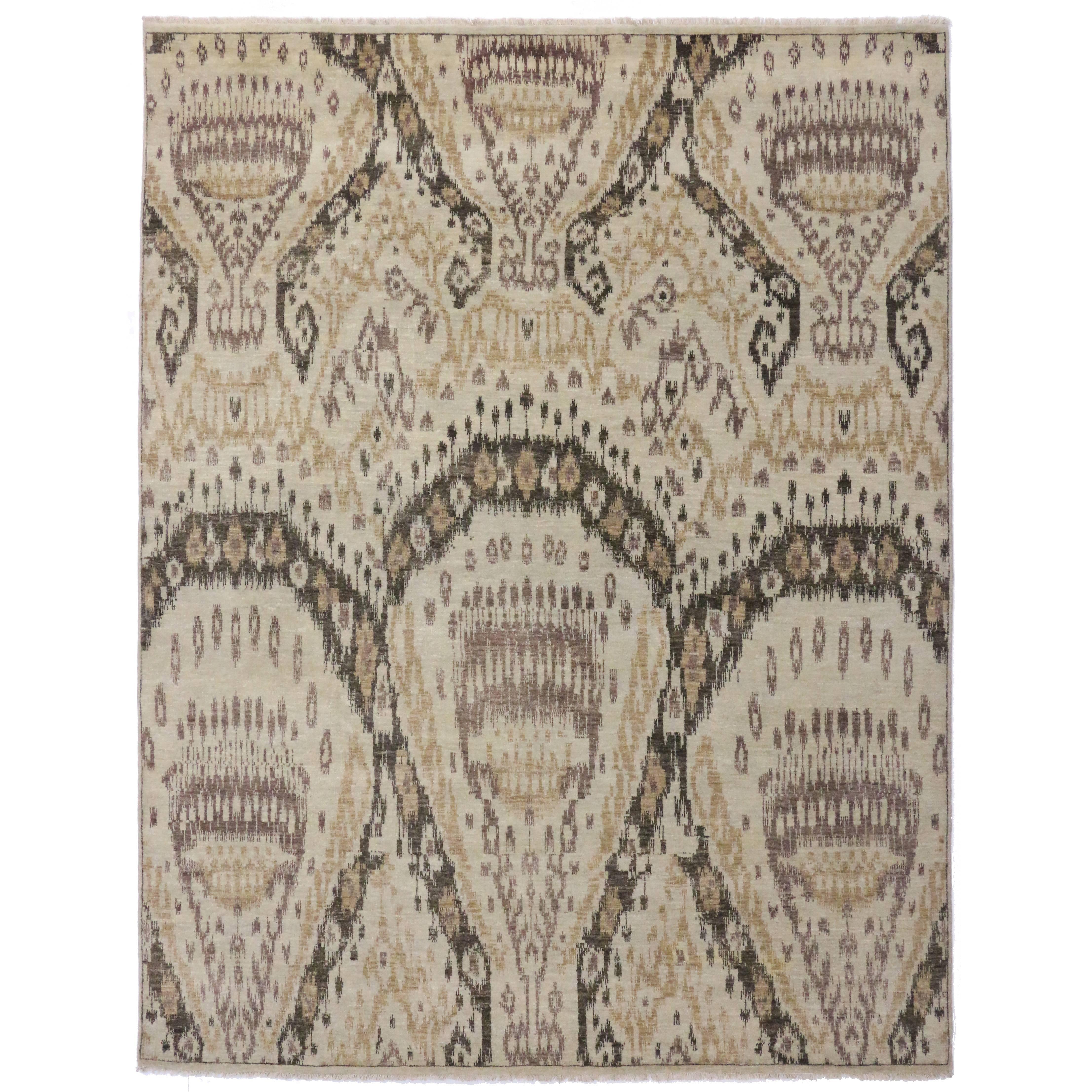 Contemporary Texture Area Rug with Transitional Style with Raised ...