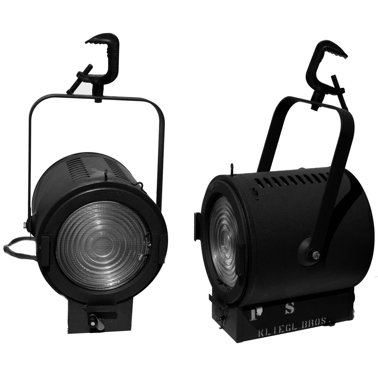 Pair of Vintage Kliegl Bros. Shop No. 22 New York Fresnel Spot Light ...