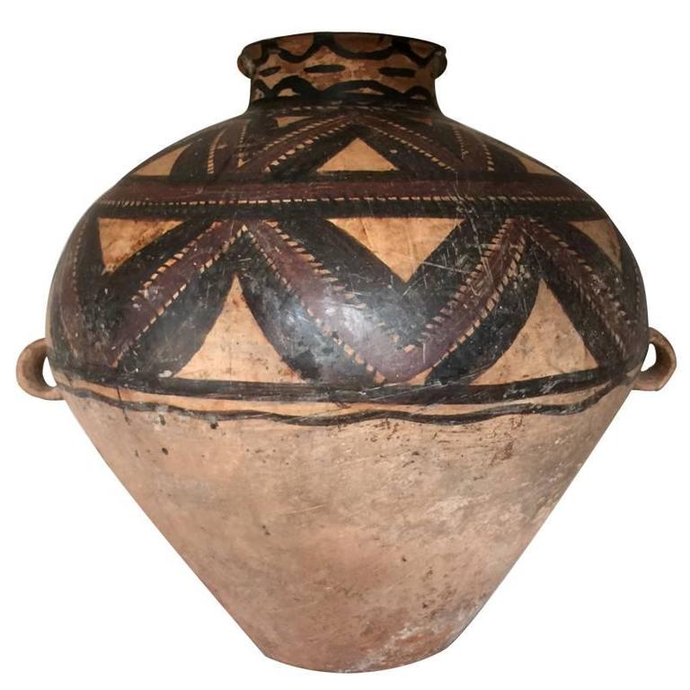 Magnificent Antique Chinese Neolithic Period Painter Pottery Jars at ...