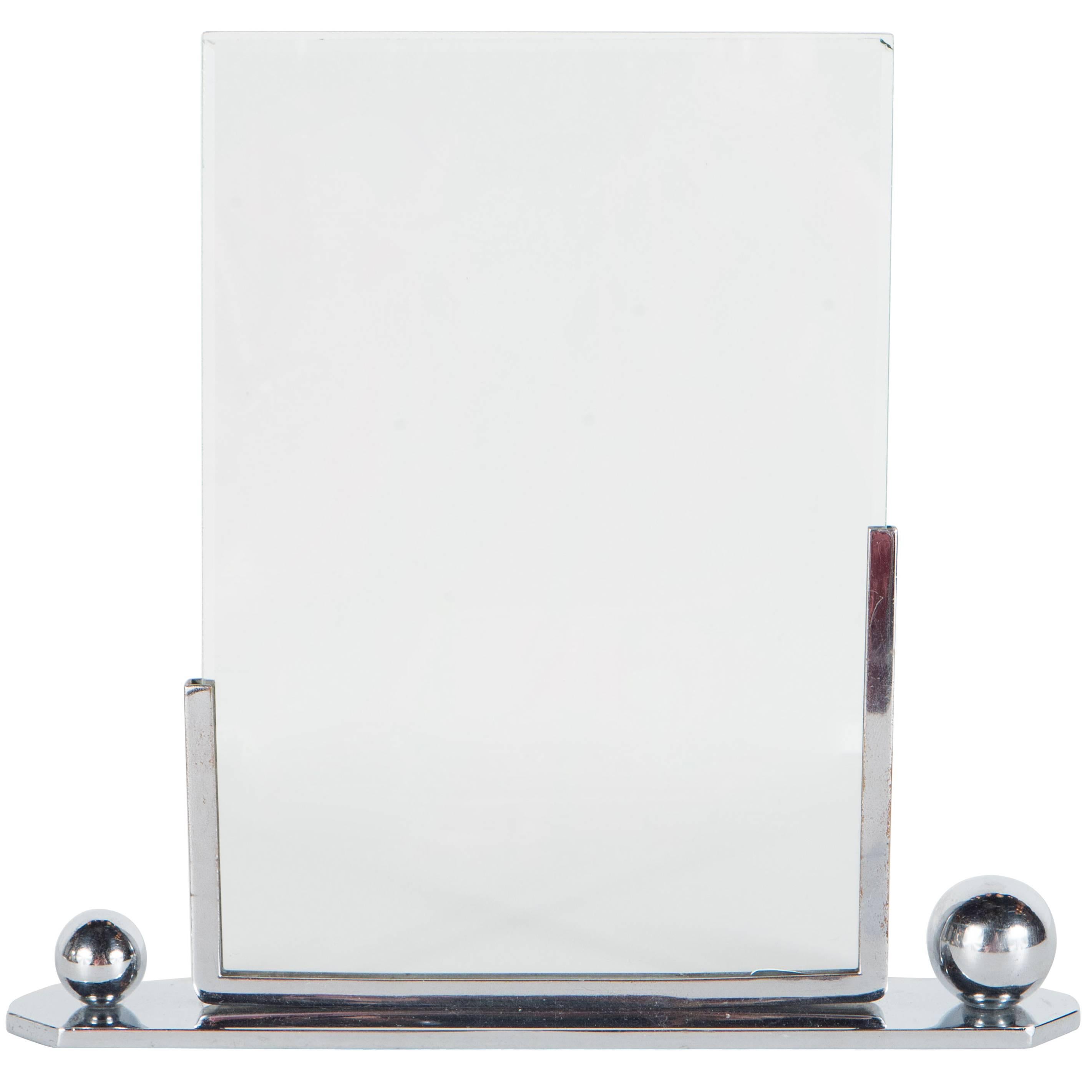 Art Deco Polished Chrome Picture Frame with Asymmetrical Detailing at ...