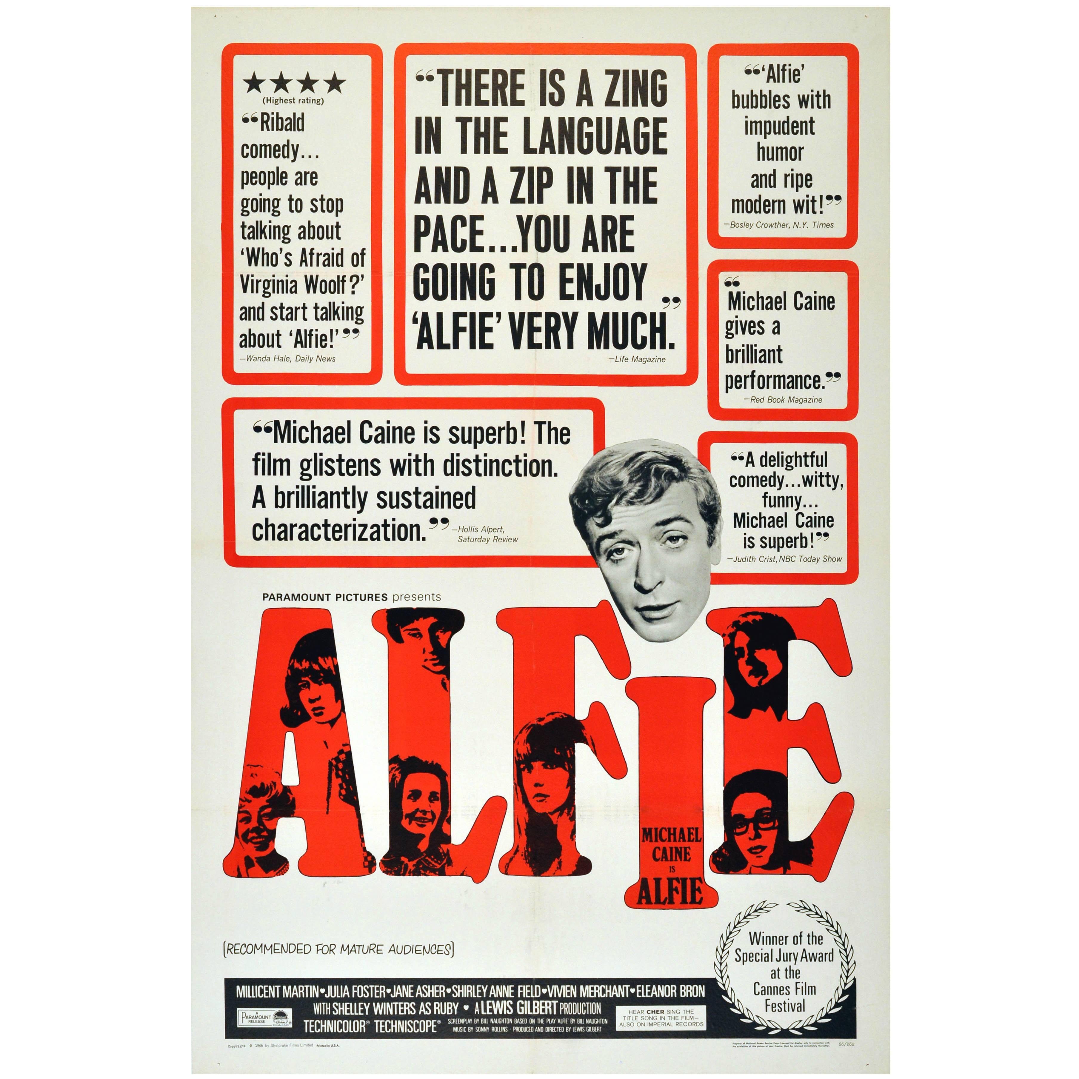 Original Vintage Alfie Film Poster for the Classic Movie Starring ...