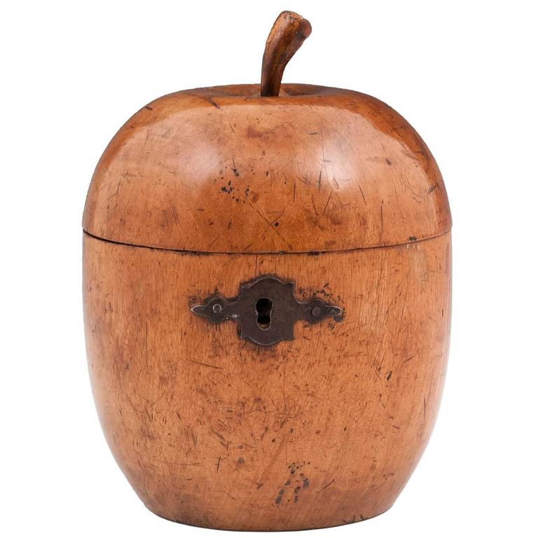 Treen Apple Tea Caddy at 1stDibs