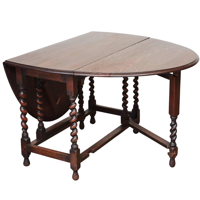 English Oak Gateleg Table at 1stDibs