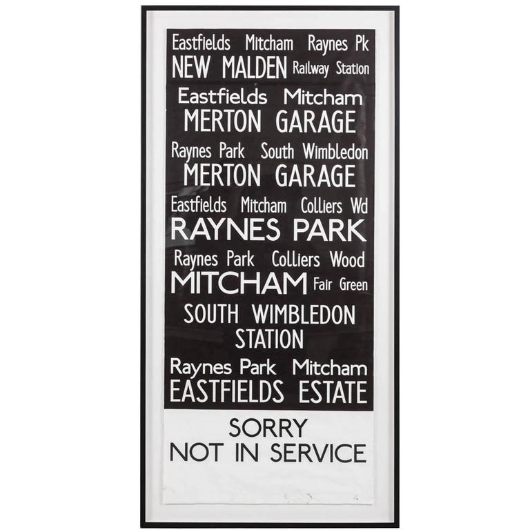 Vintage London Bus Sign at 1stDibs