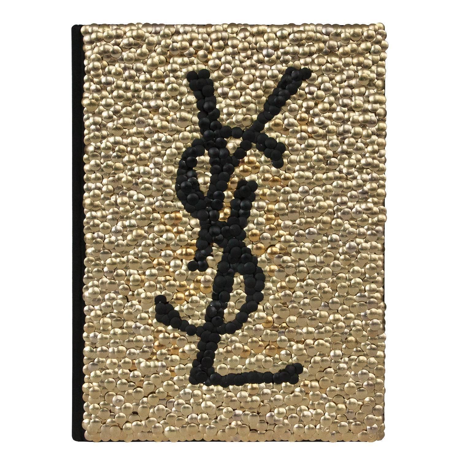 Brass Adorned Yves Saint Laurent Fashion Book by Brian Stanziale at 1stdibs