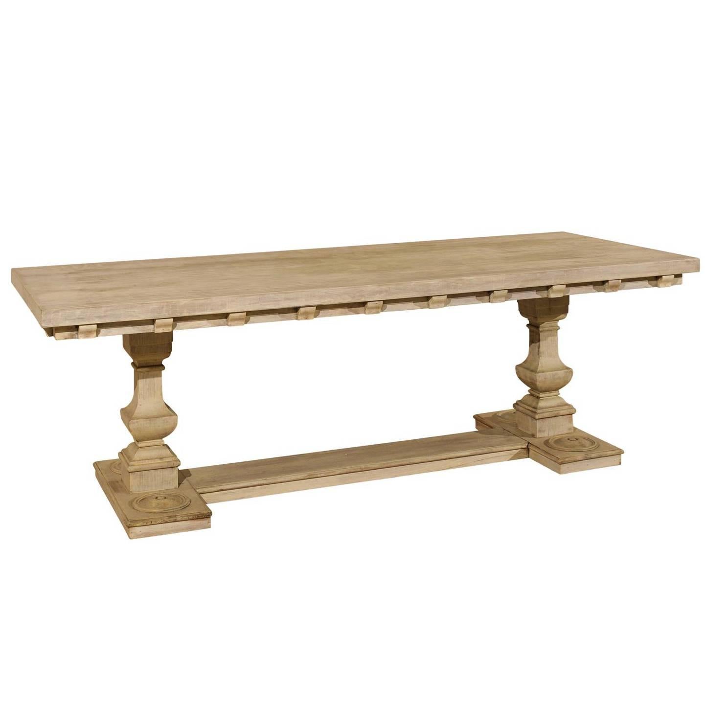 19th Century Italian Ashwood Table with Pale Finish at 1stDibs