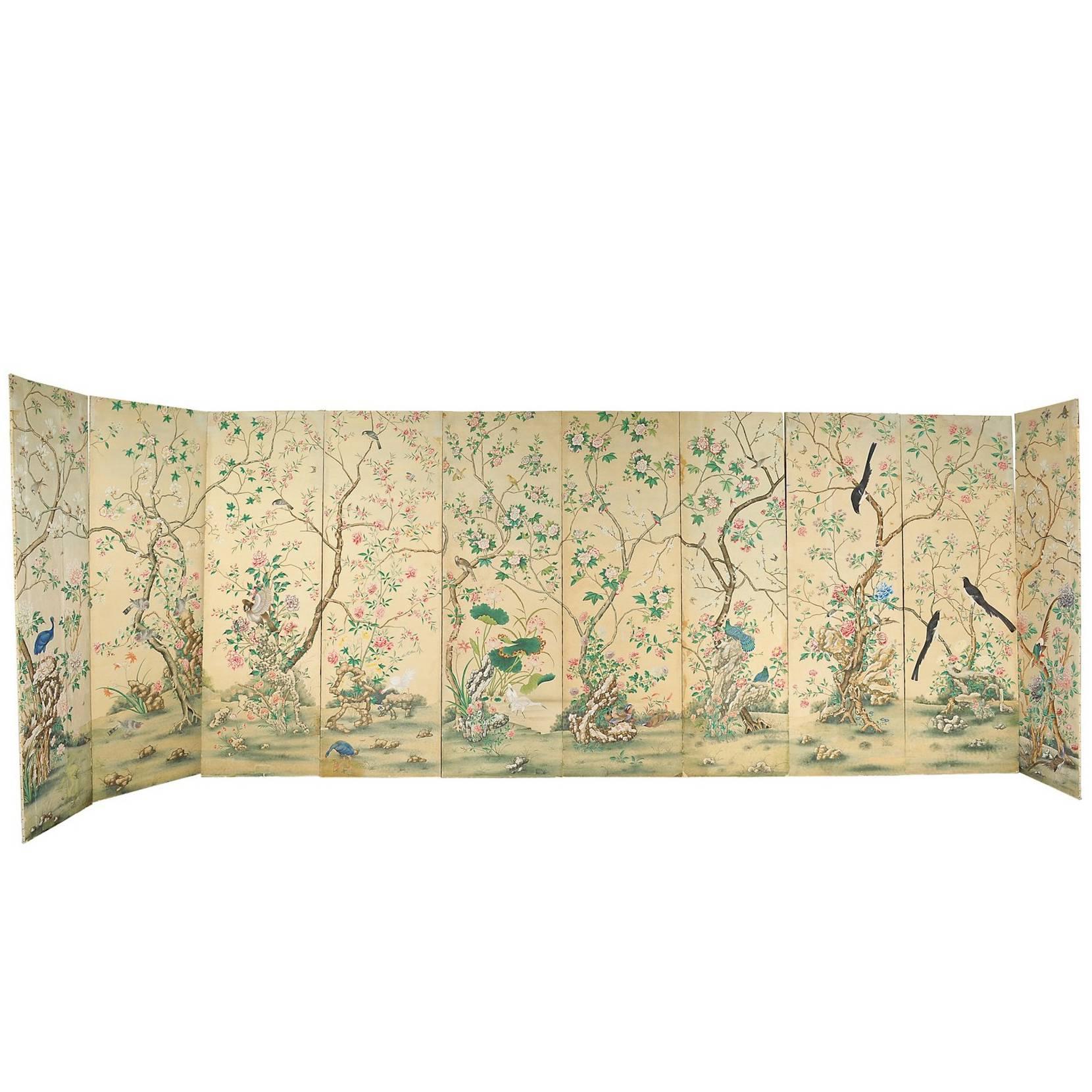 Ten Painted Paper Panels For Sale at 1stDibs