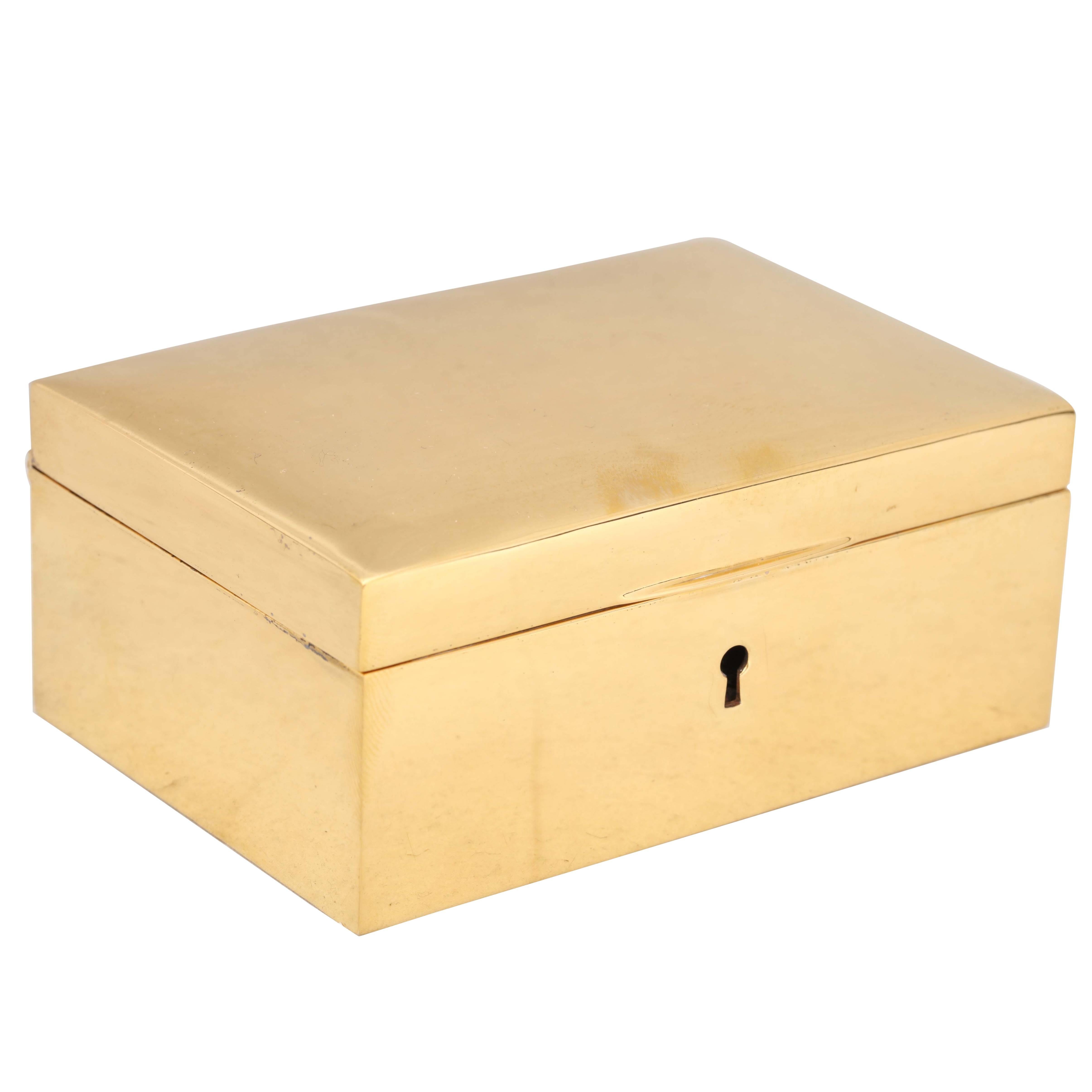Art Deco Tiffany and Co. Sterling Silver-Gilt Table/ Jewelry Box at 1stDibs
