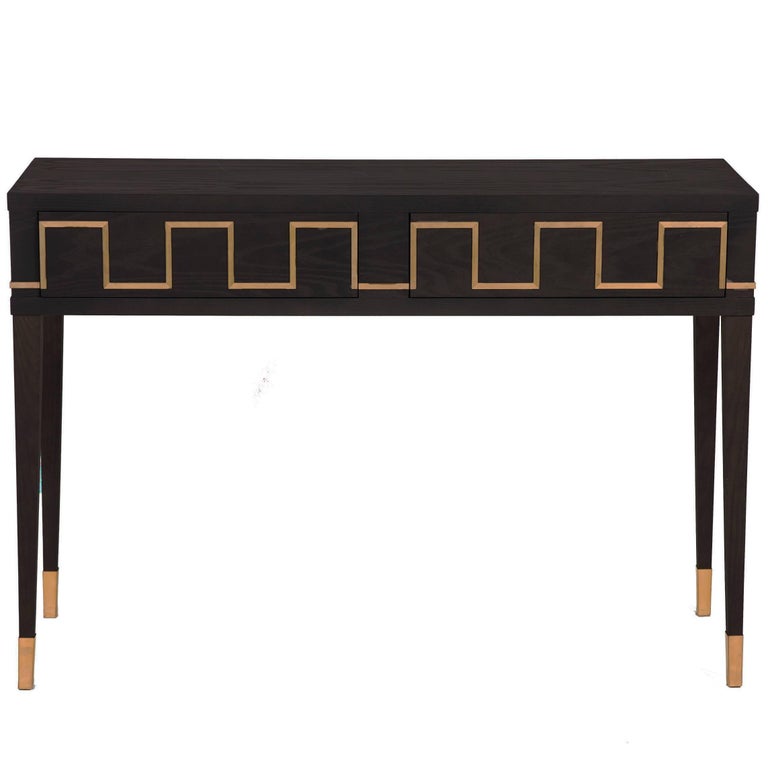 Felix Console Table with Brass Trim Detail For Sale at 1stDibs