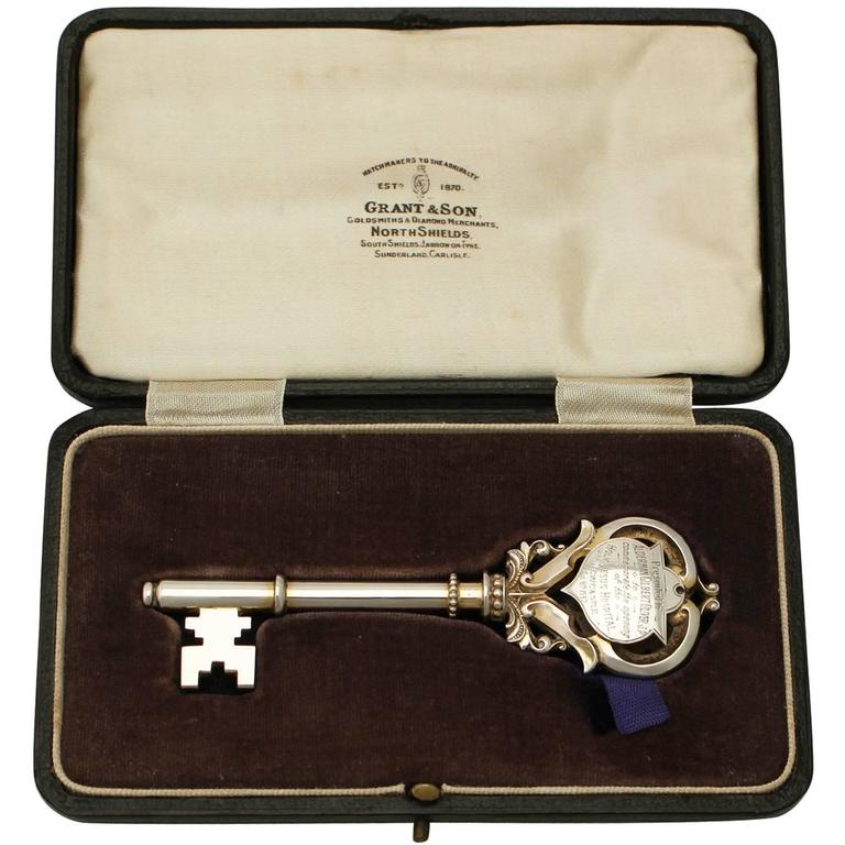 Sterling Silver Ceremonial/ Presentation Key, Antique George V at 1stDibs